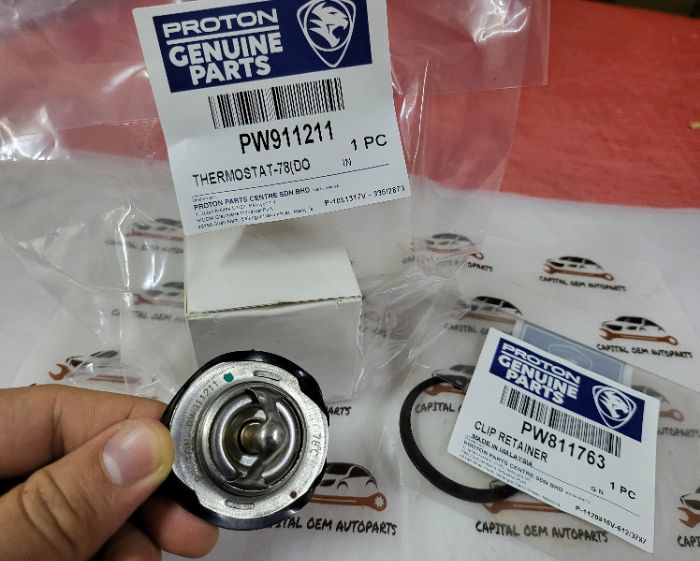 PW911211 THERMOSTAT 78'C /82'C PROTON BLM SAGA FLX GEN2 SATRIA NEO ...