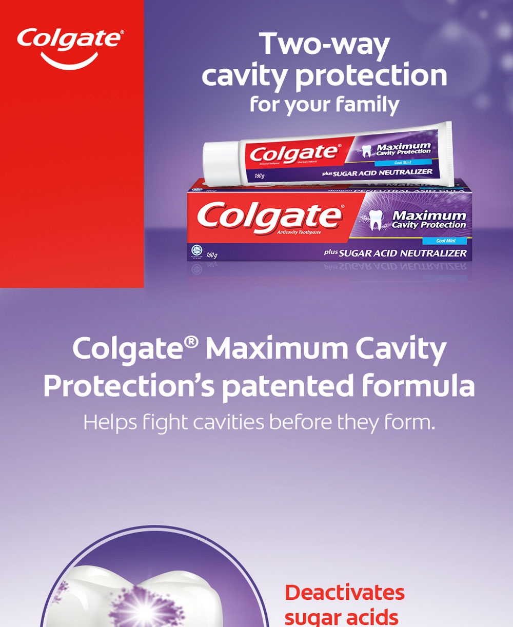 Colgate Sugar Acid Neutraliser Cool Mint Toothpaste (225g x 2) | Shopee ...