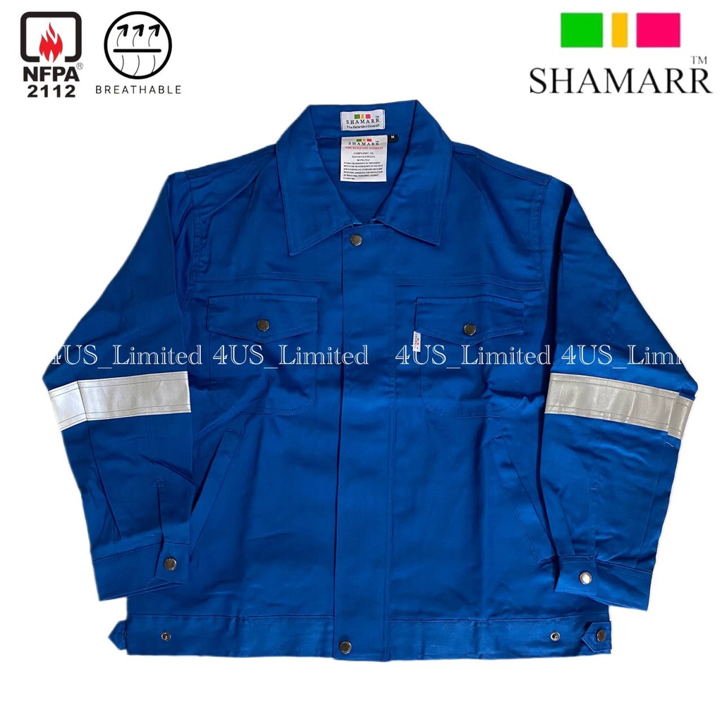 SHAMARR FIRE RETARDANT WORKING JACKET & PANTS NFPA2112 (FR) ROYAL BLUE ...