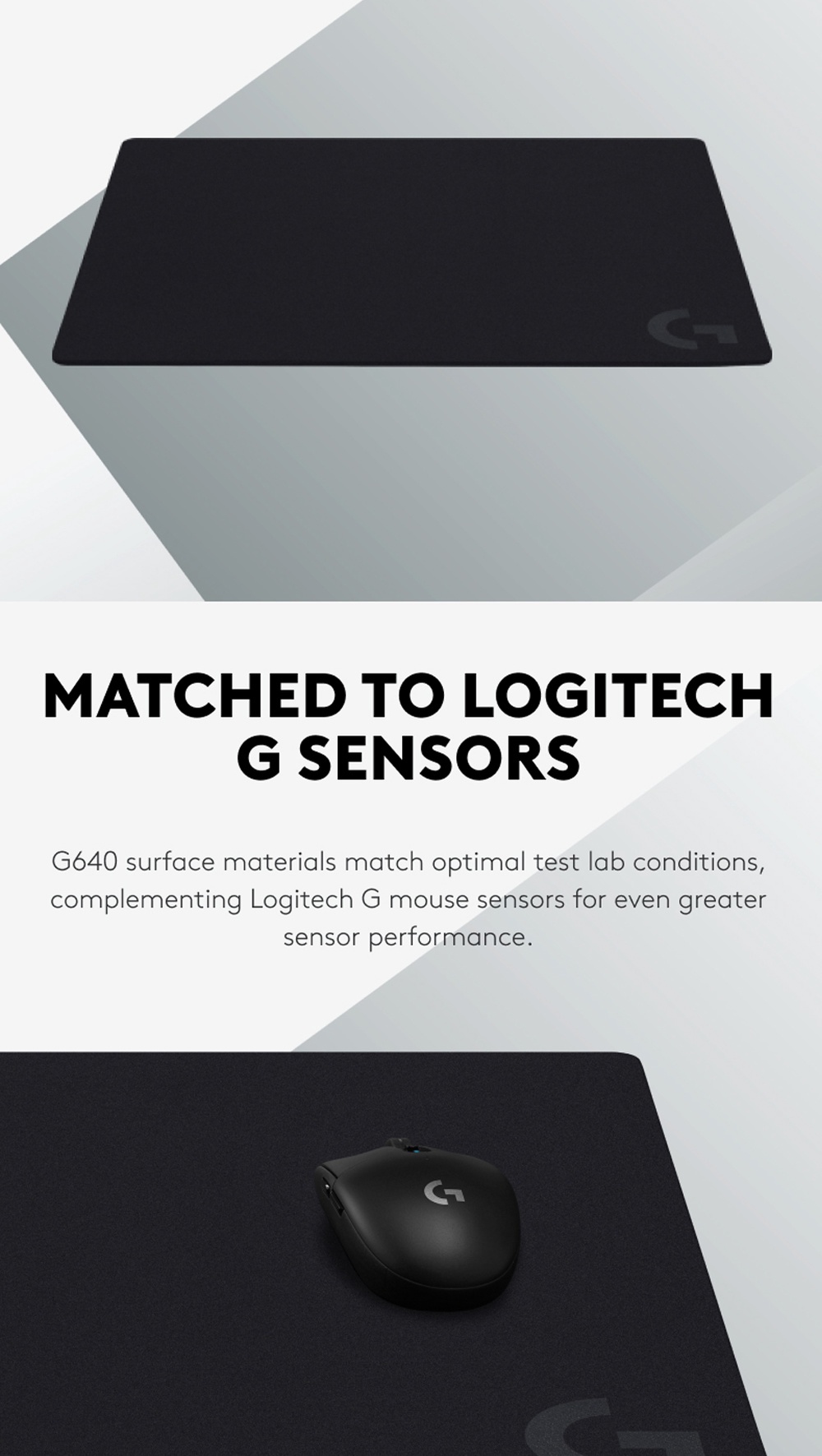 Logitech G640 Large Cloth Gaming Mouse Pad, Optimized for Gaming ...