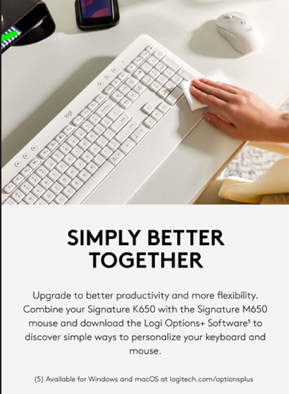 Logitech Signature K650 Comfort Full-Size Wireless Keyboard with Wrist ...