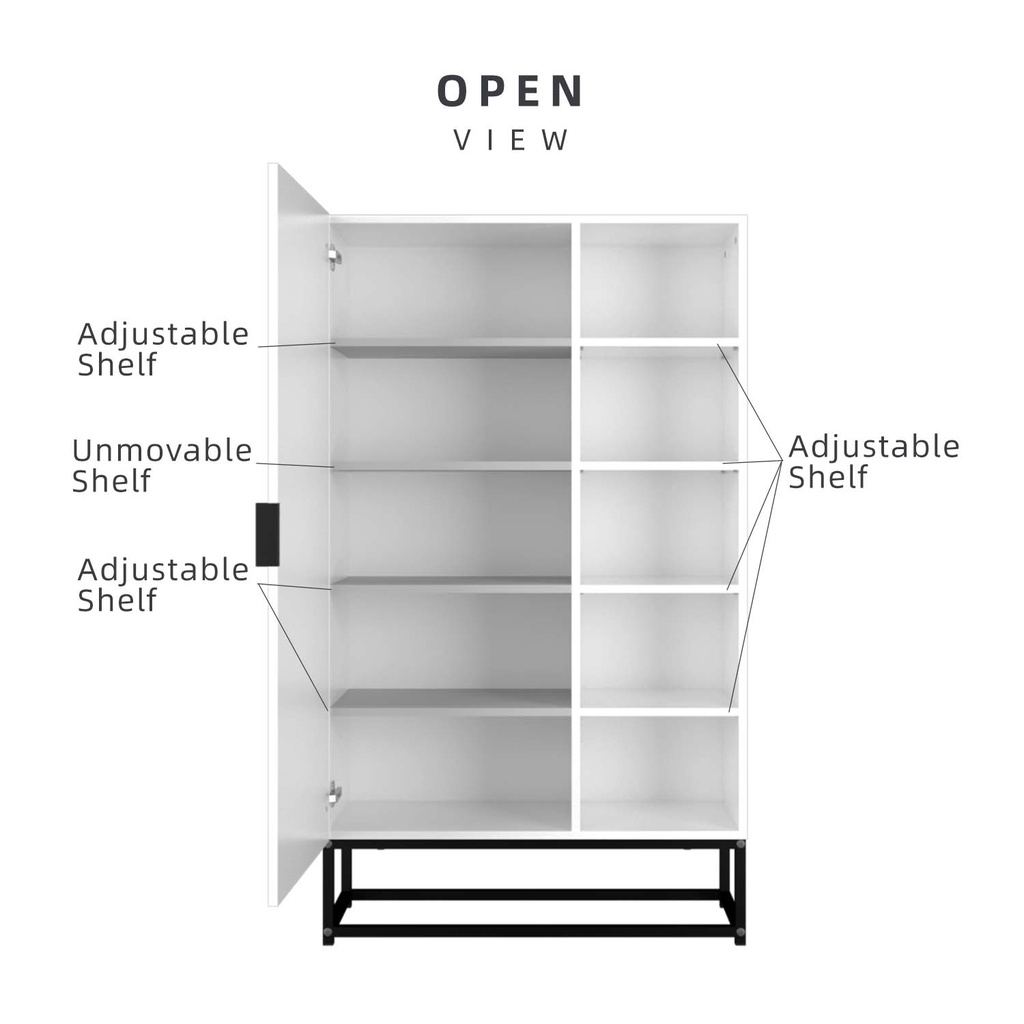 KitchenZ Noble Neva Series TV Cabinet Metal Leg Kaki Besi Almari ...