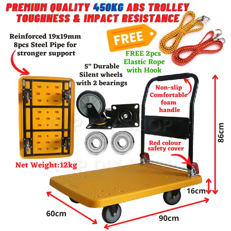 IRON BULL Trolley Portable 150KG/300KG Hand Truck Iron PVC Foldable ...