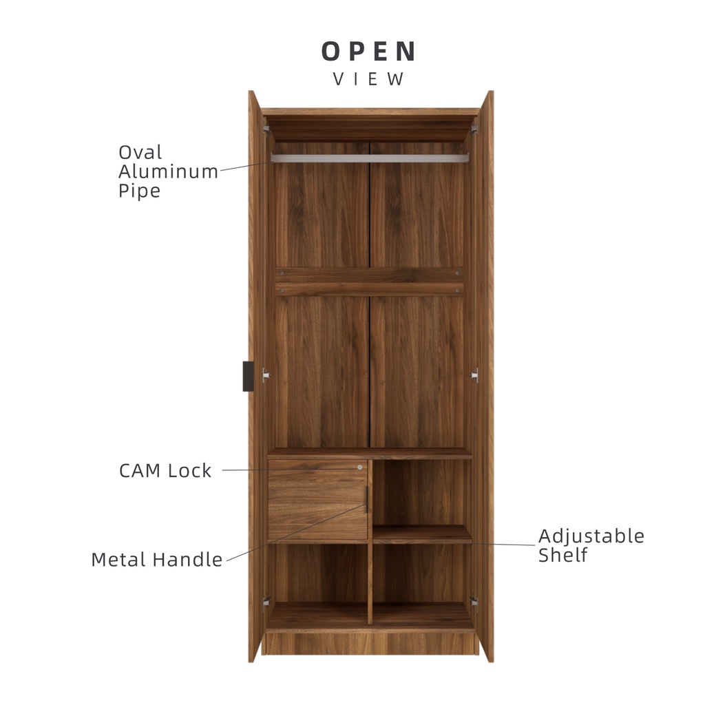 KitchenZ Noble Neva Series TV Cabinet Metal Leg Kaki Besi Almari ...