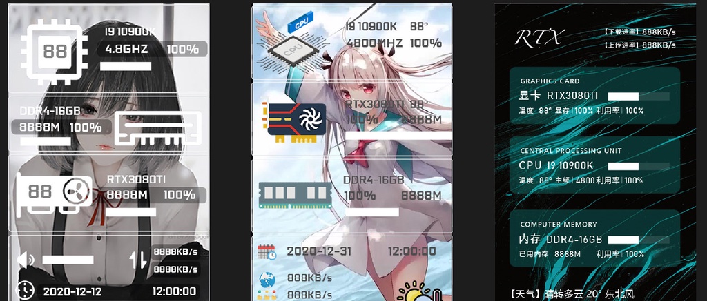 Turing 5 inch IPS Sensor Panel Display Smart Screen Monitor Dynamic ...