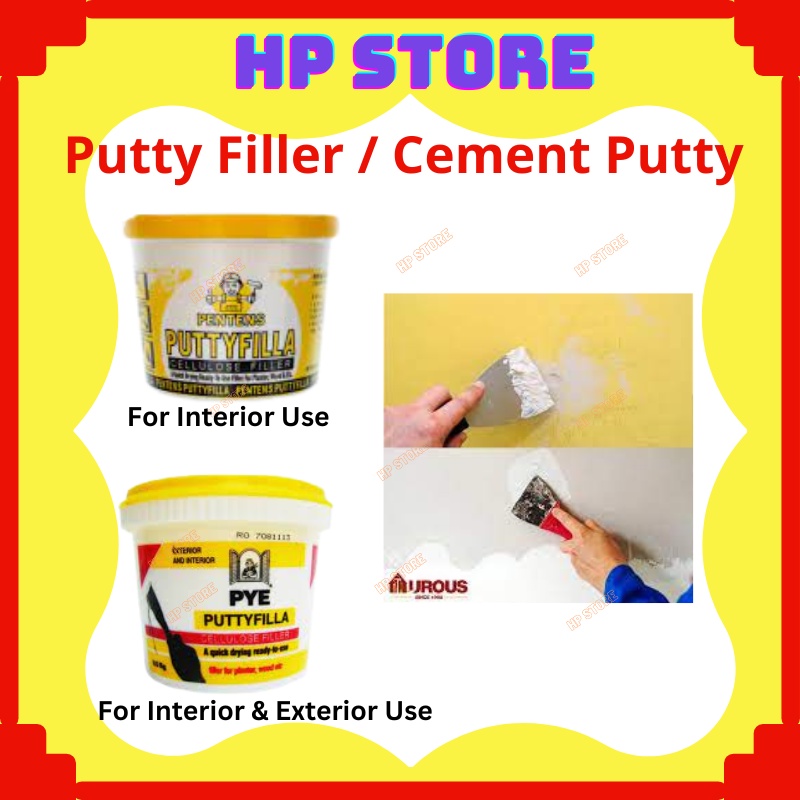 (0.5kg) Putty Filla Simen Tampal Dinding Cellulose Filler Wall Filler ...