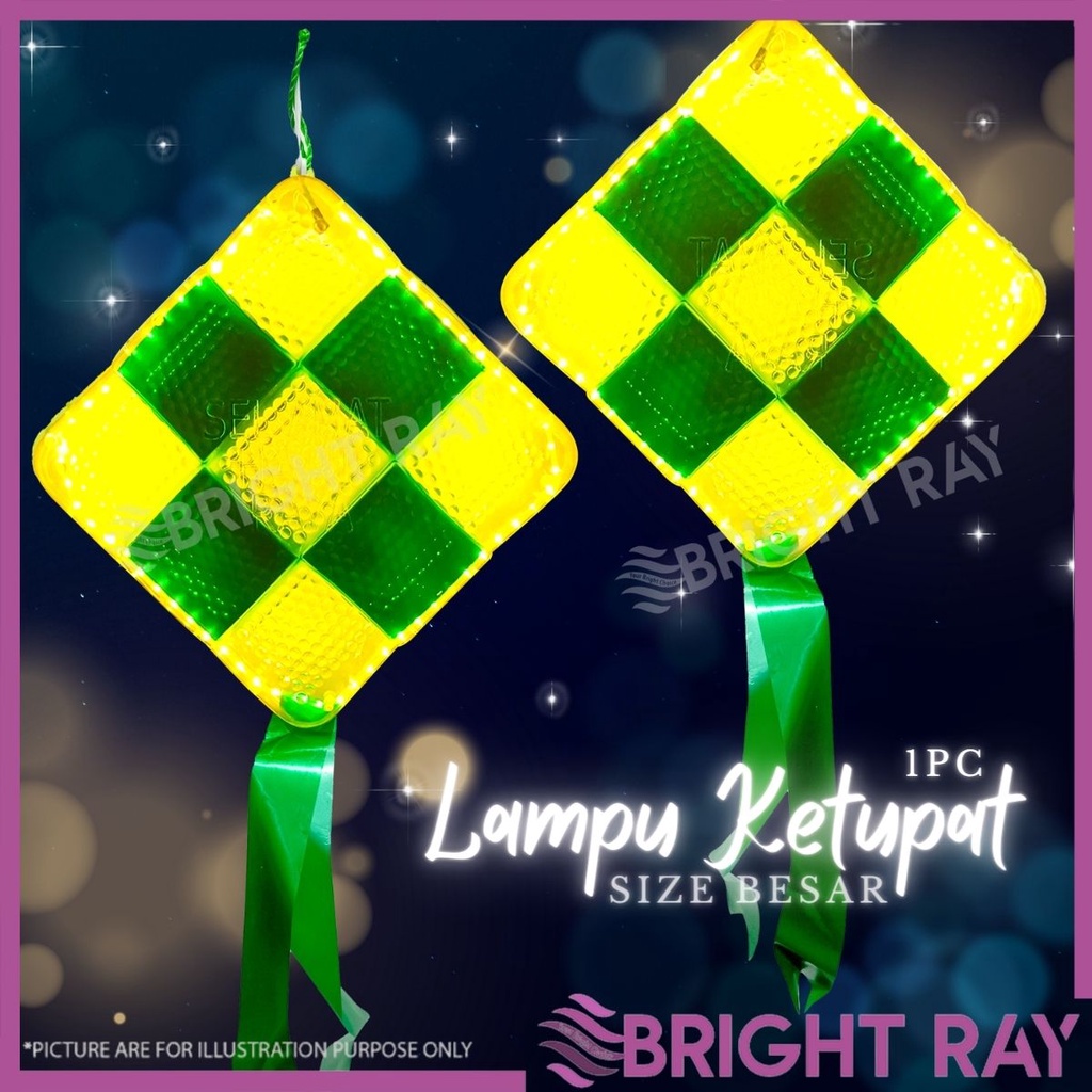 Ketupat Hiasan Besar Raya Lampu Hari Raya Lampu Bulan Bintang Ramdan ...