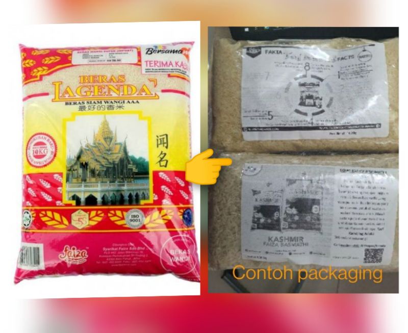 Faiza Beras Lagenda Siam Rice. 1kg or 500gram (repack) | Shopee Malaysia