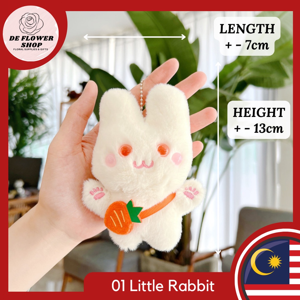 Little Rabbit Keychain Cute Comel Kids Soft Toy Patung Soft Toy ...