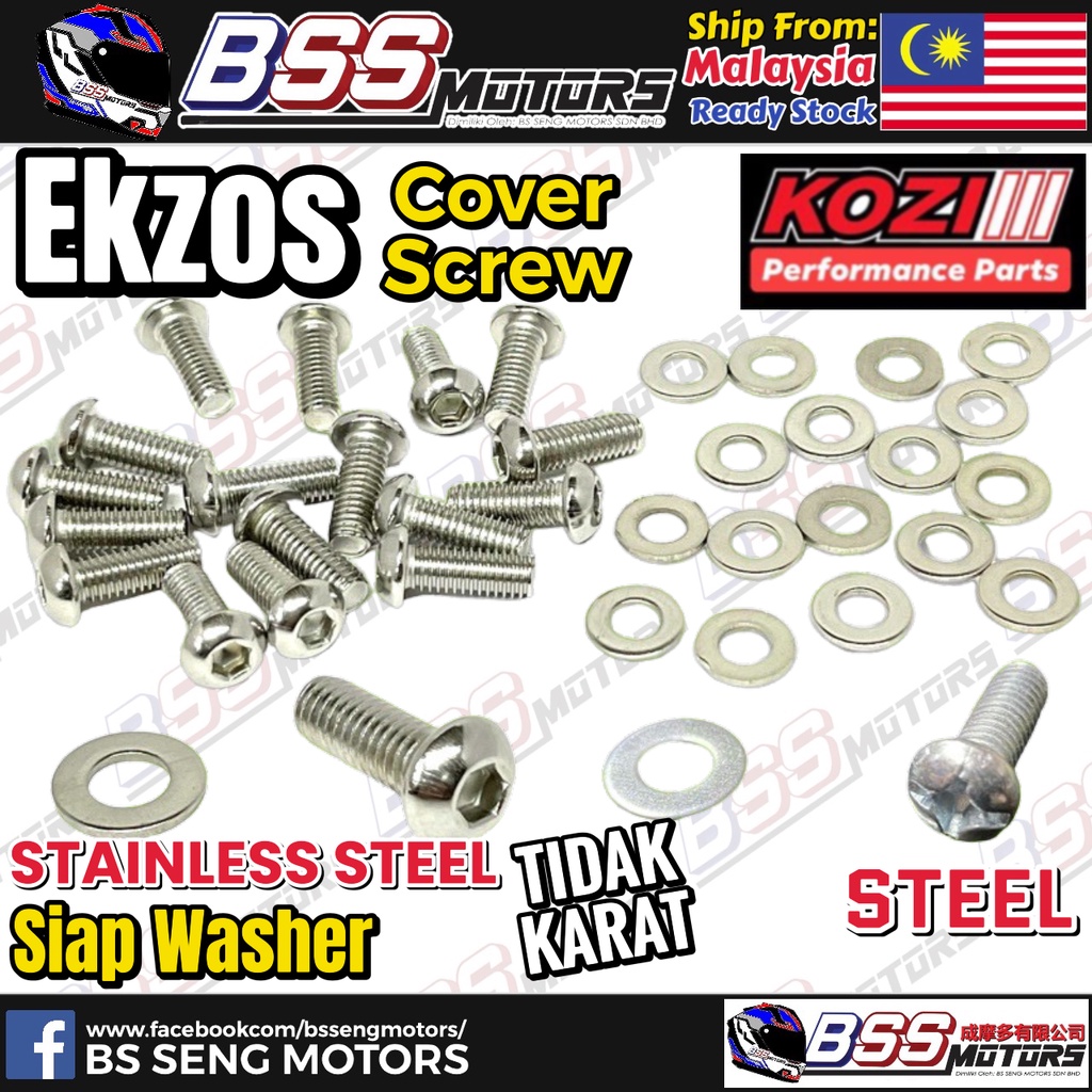 M6 Ekzos Screw + Washer STAINLESS STEEL Original Skru Exhaust Yamaha ...