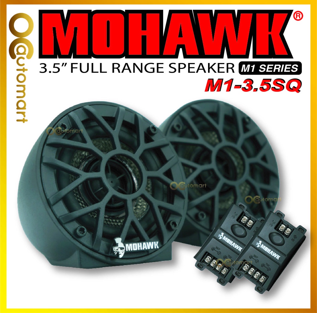 MOHAWK M1 Series M1-3.5SQ Full Range With Bass Car Speaker ( 3.5 Inch ...