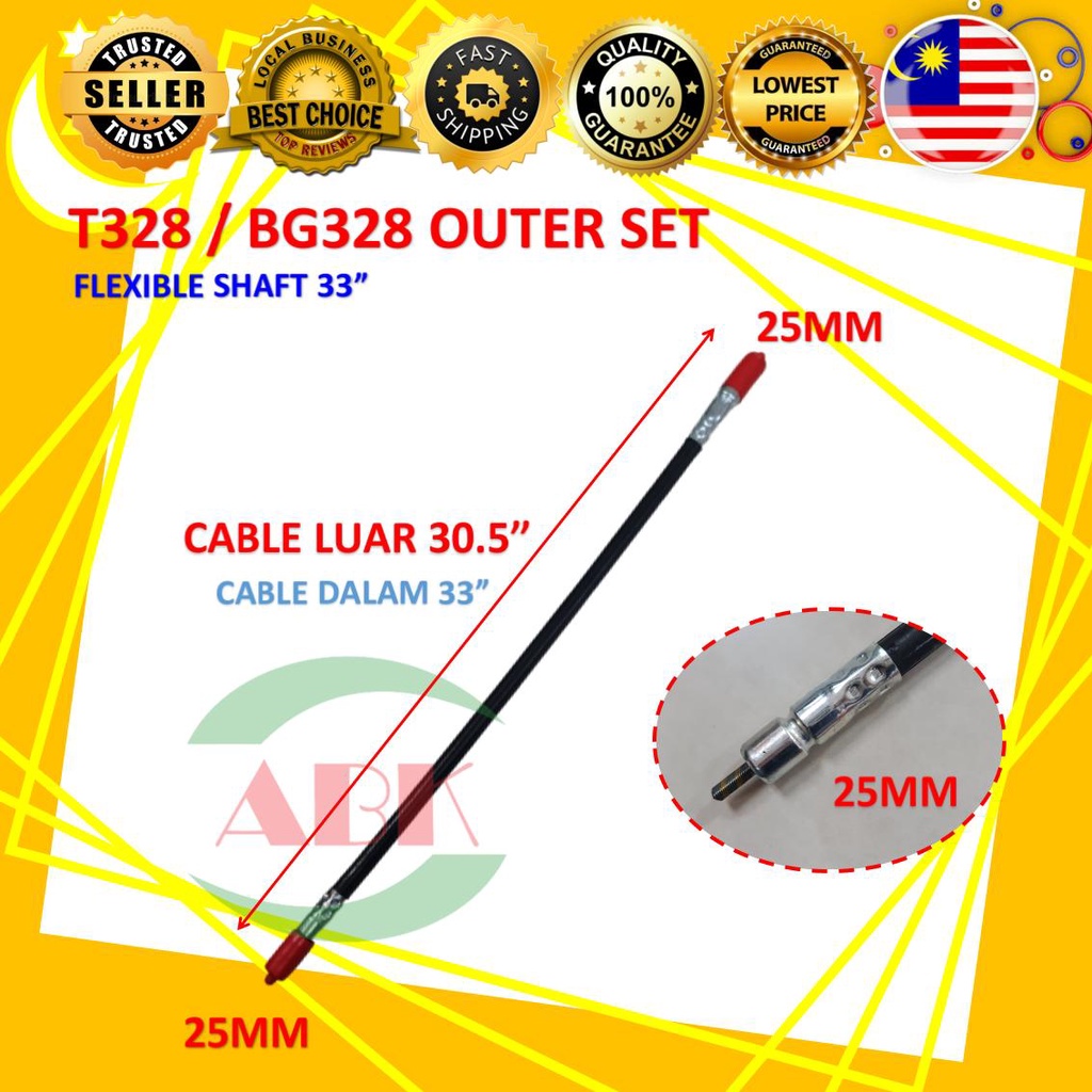 BRUSH CUTTER - FLEXIBLE SHAFT OUTER SET MESIN RUMPUT BG328 T328 ...