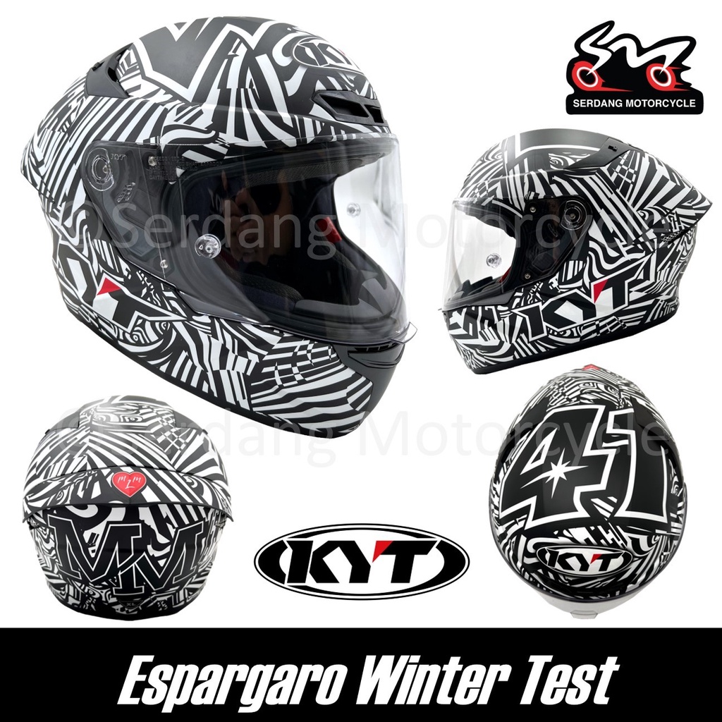 KYT TT Course Espargaro Winter Test Full Face Helmet TT Course Topi ...