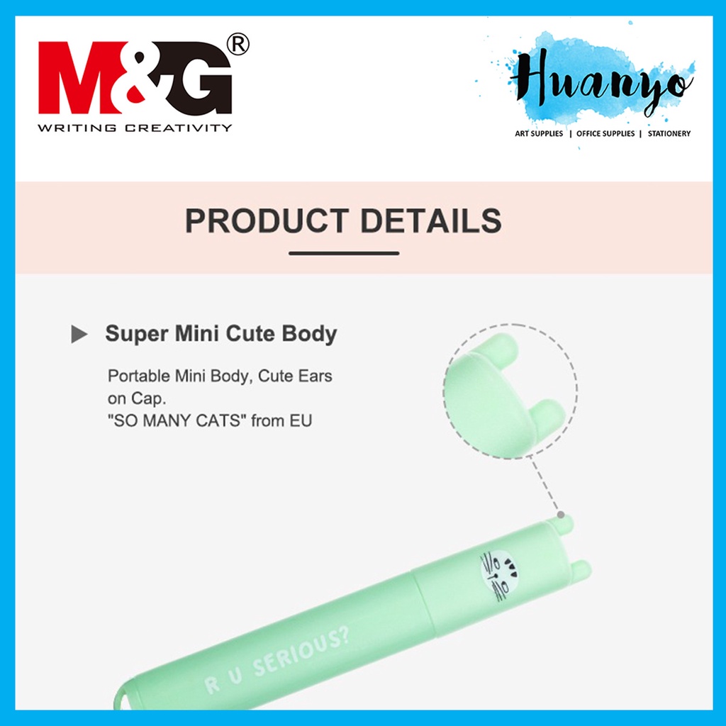 M&G So Many Cats Set of 6 Mini Fruit Scented Pastel / Fluorescent ...