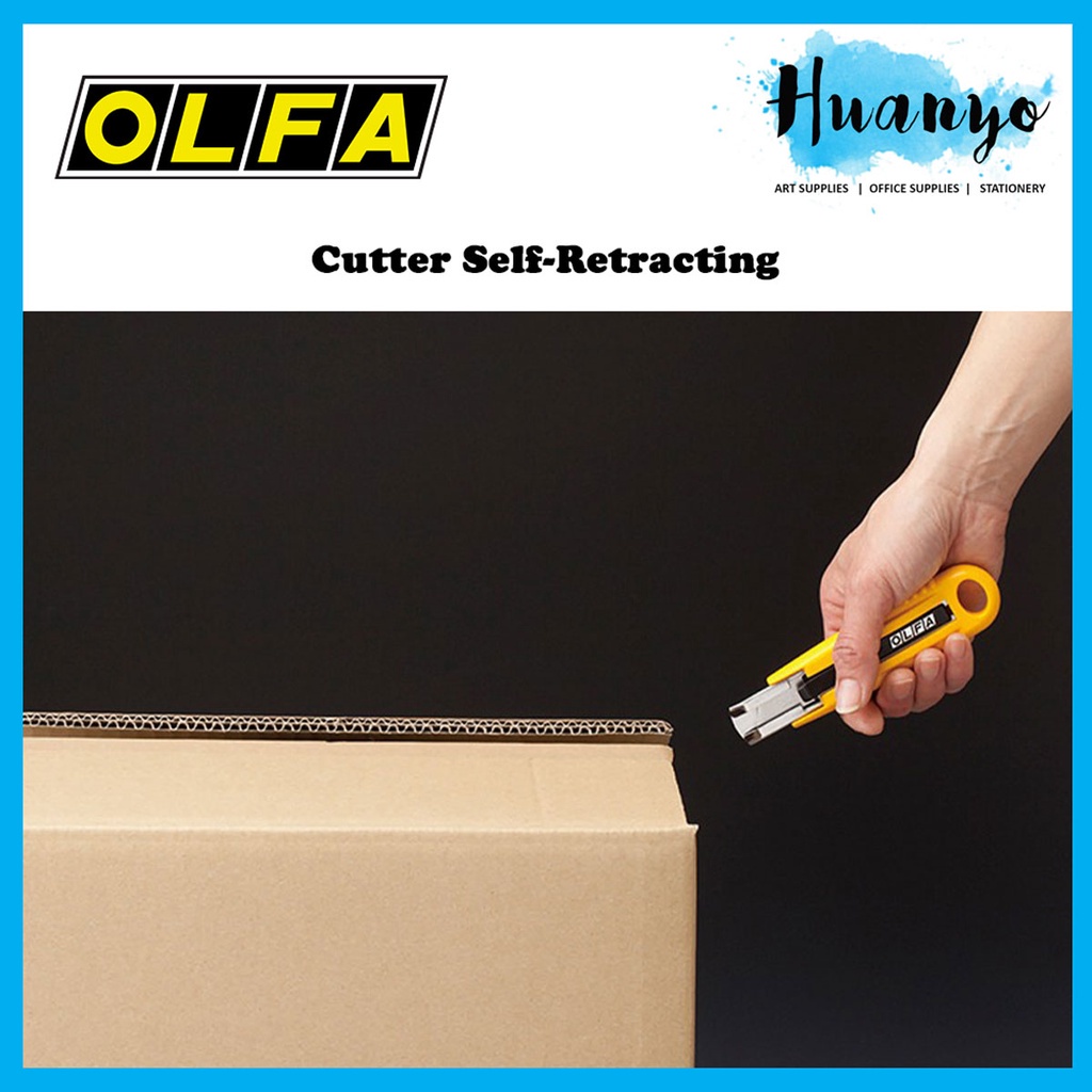 OLFA Self-Retracting Safety Cutter Knife Blade Carton Opener for Hobby ...