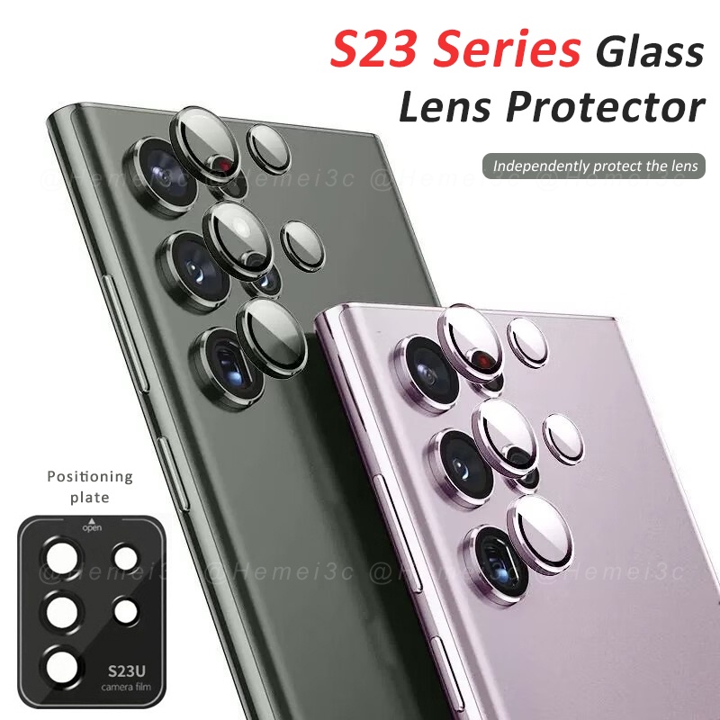 Samsung Galaxy S23 S23+ S22 S22+ Plus Ultra Metal and Tempered Glass ...