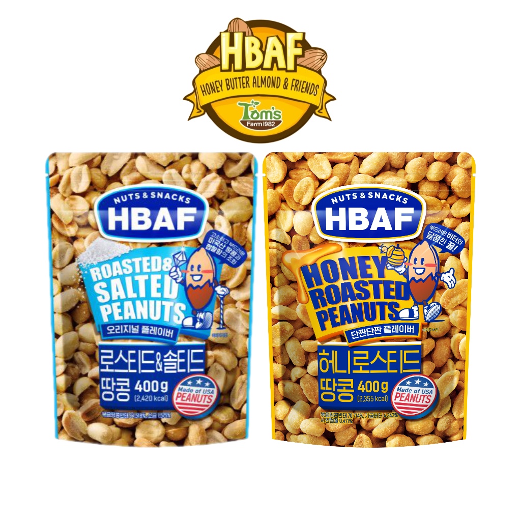 HBAF Roasted Salted Peanuts 400g / Honey Roasted Peanuts 400g | Shopee Malaysia